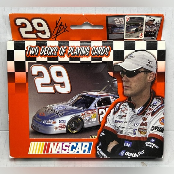 Nascar | Toys | Kevin Harvick Nascar Playing Cards 2 Decks Embossed ...